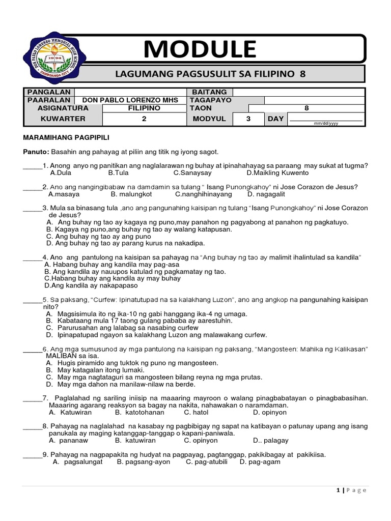 Filipino 8 Q2SE | PDF