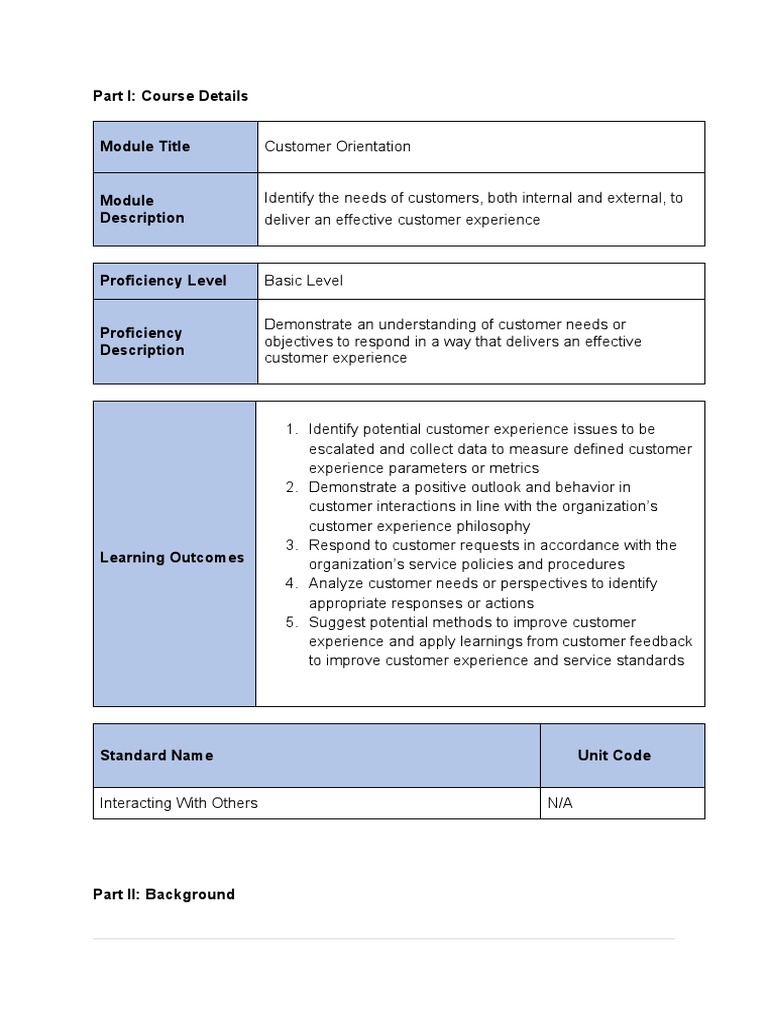Customer Orientation Course Overview | PDF | Business