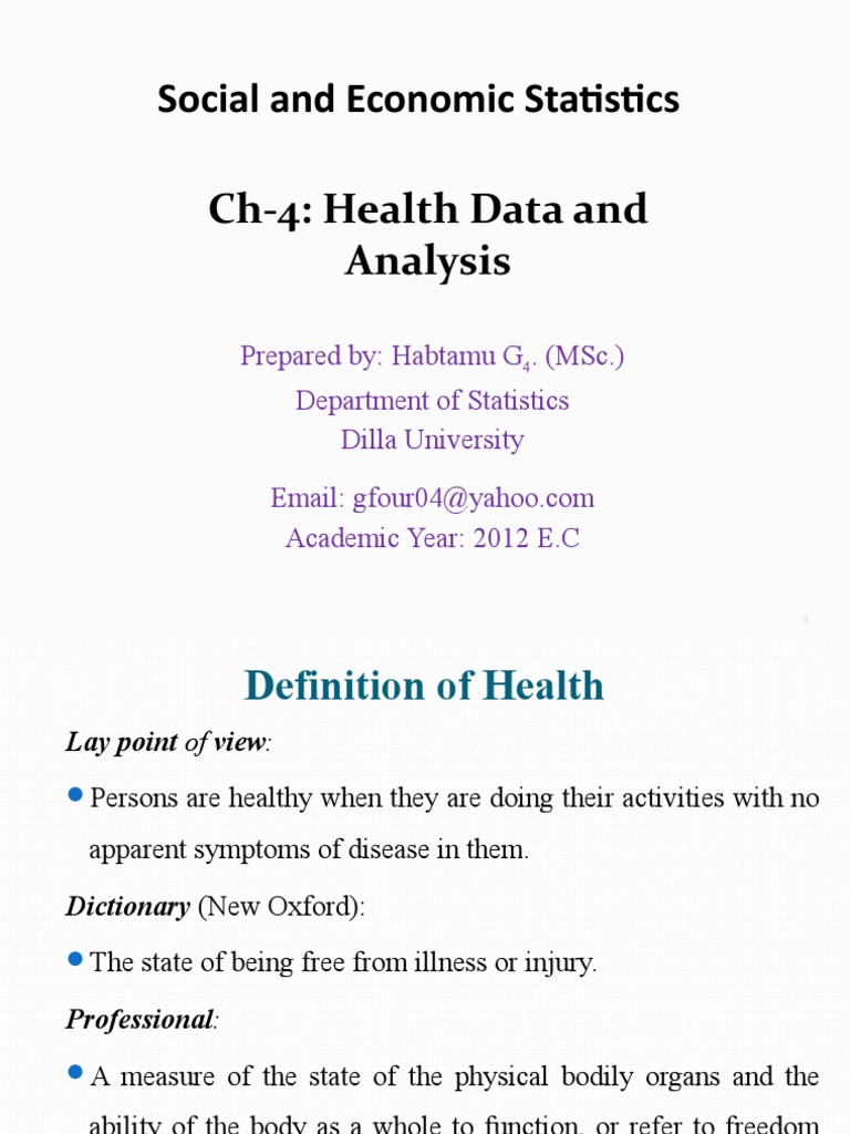 Chapter 4-Health Data Analysis | PDF | Health Care | Percentage