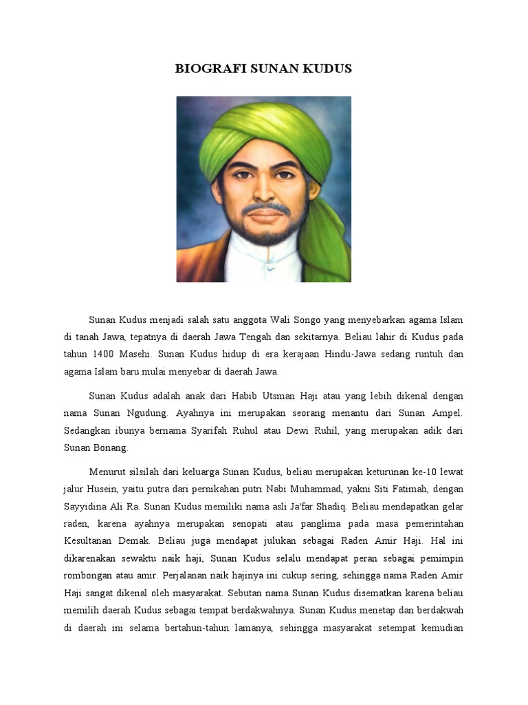 Biografi Sunan Kudus | PDF