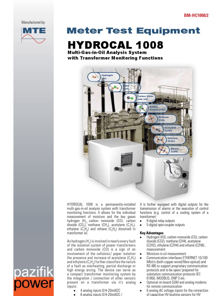 PPI Brochure Hydrocal 1008 | PDF | Transformer | Carbon Dioxide