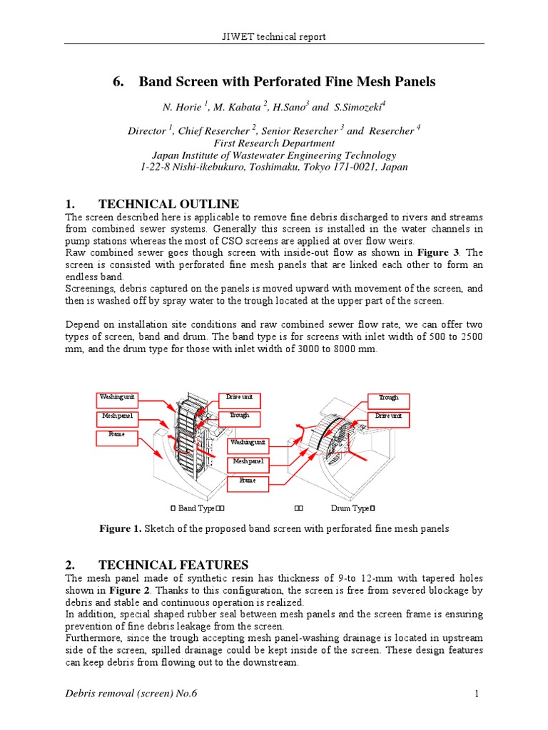 06 BandScreen | PDF | Combined Sewer | Discharge (Hydrology)