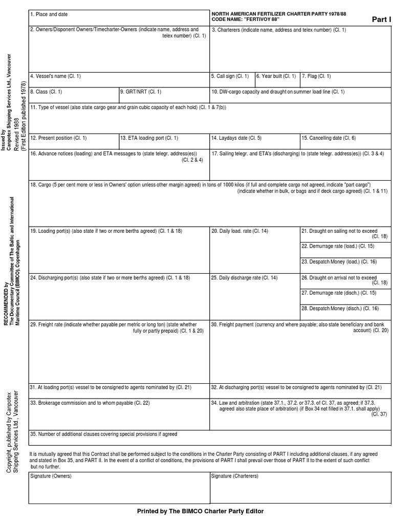 CP Fertivoy 88 Blank Form | PDF