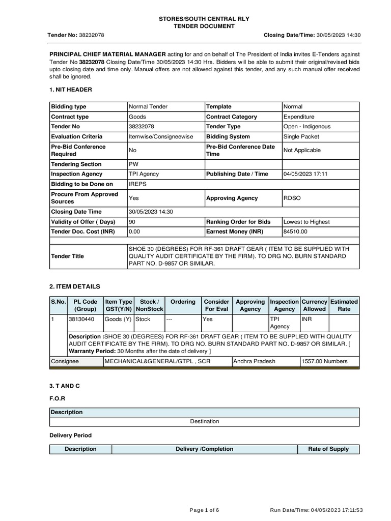 Rf-361 Draft Gear | PDF
