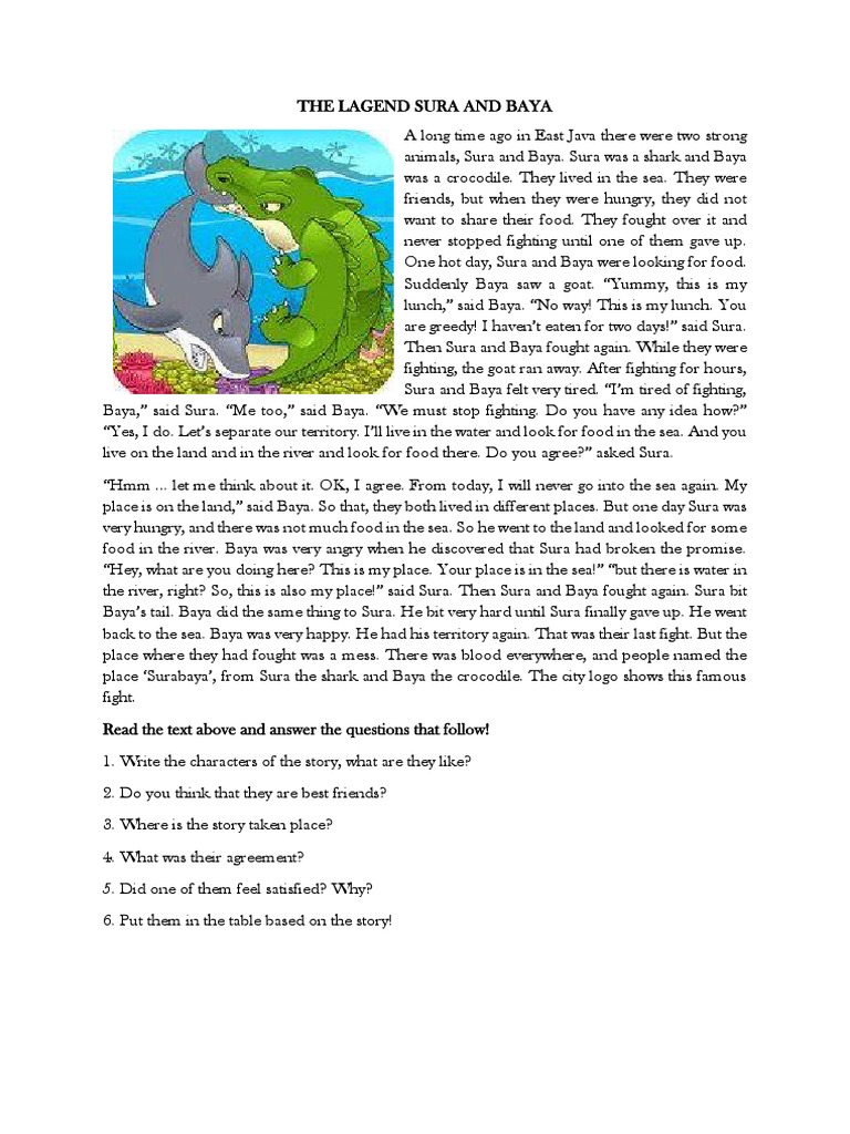 The Lagend Sura and Baya | PDF