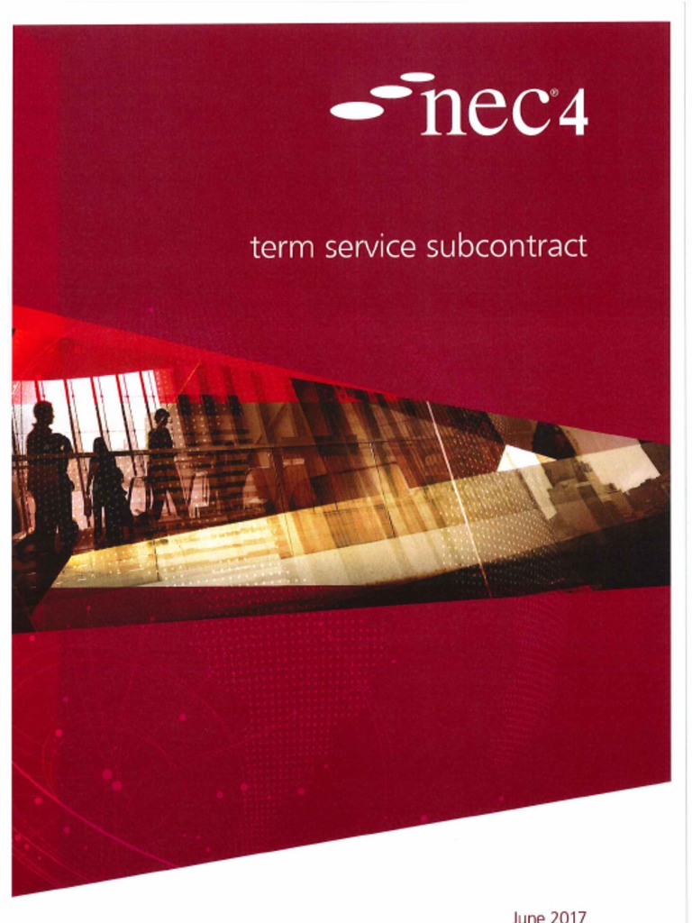 NEC4 Term Service Subcontract Pages 1 To 60 | PDF