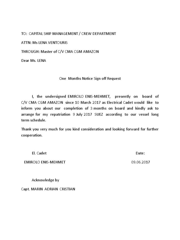 Sign Off Request Emirolo | PDF