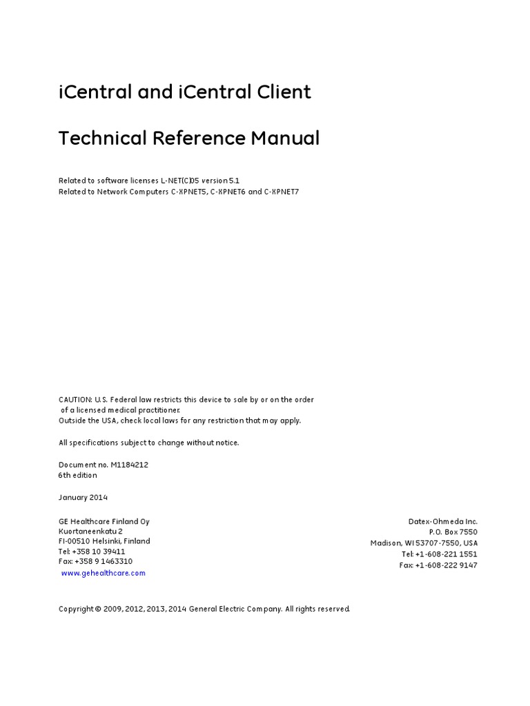 Techincal Reference Manual For Icentral and Icentral Client - SM ...