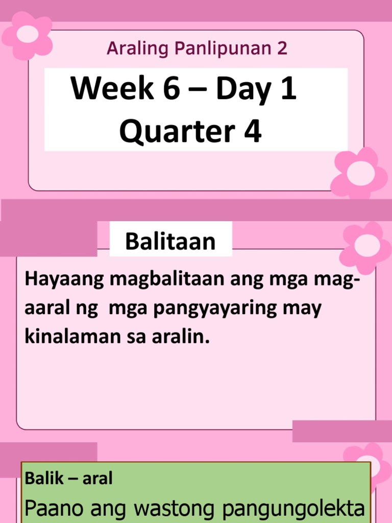 AP2 - Q4 - Week 6 - Day 1 | PDF