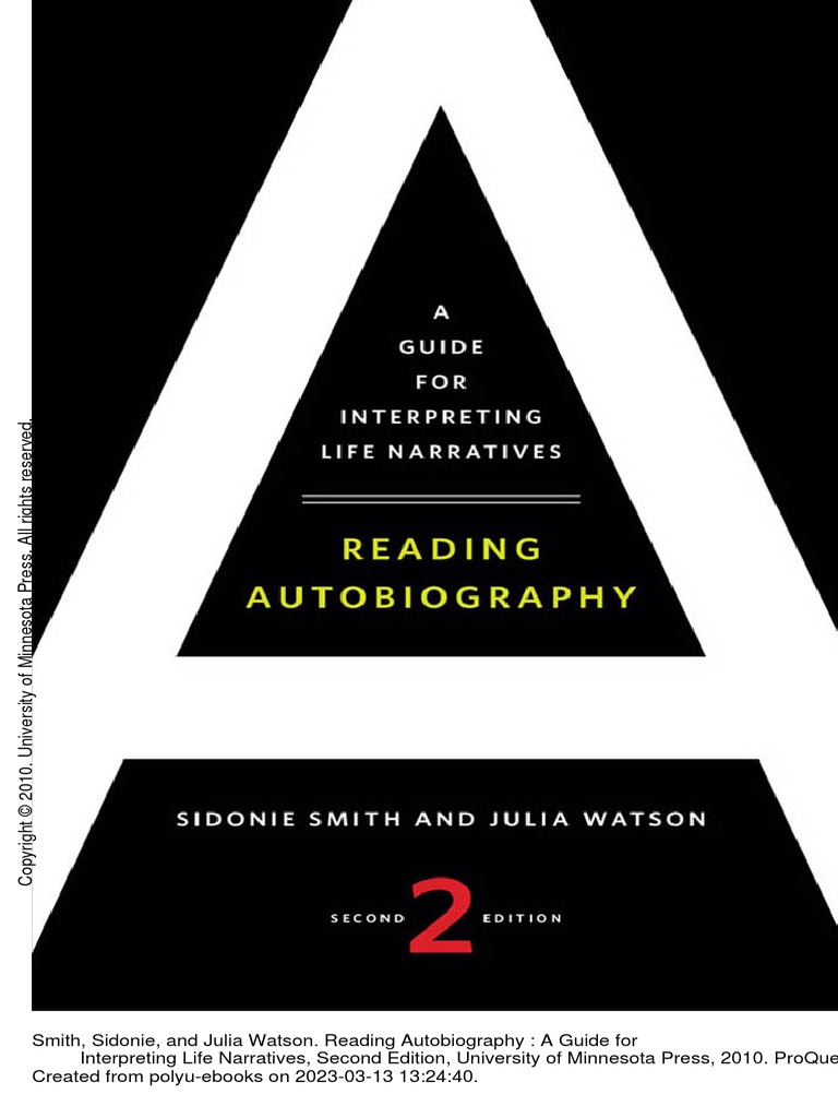 Reading Autobiography A Guide For Interpreting Lif... | PDF | Narrative | Autobiographies