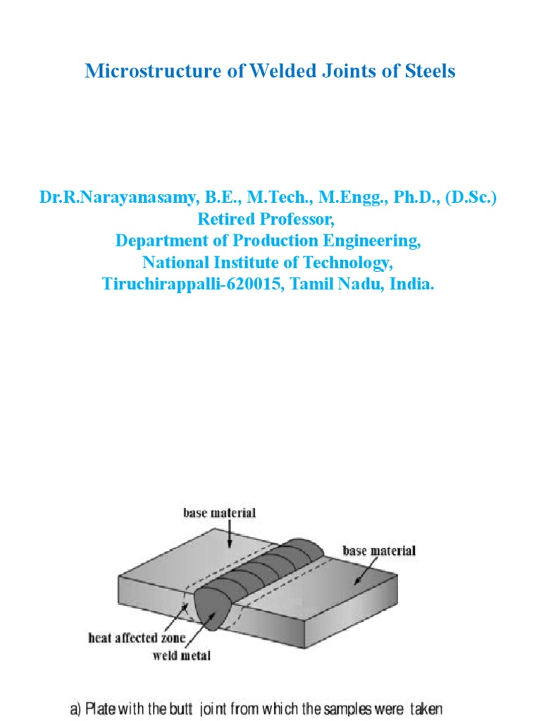 Microstructure of Welded Joints of Steels | PDF