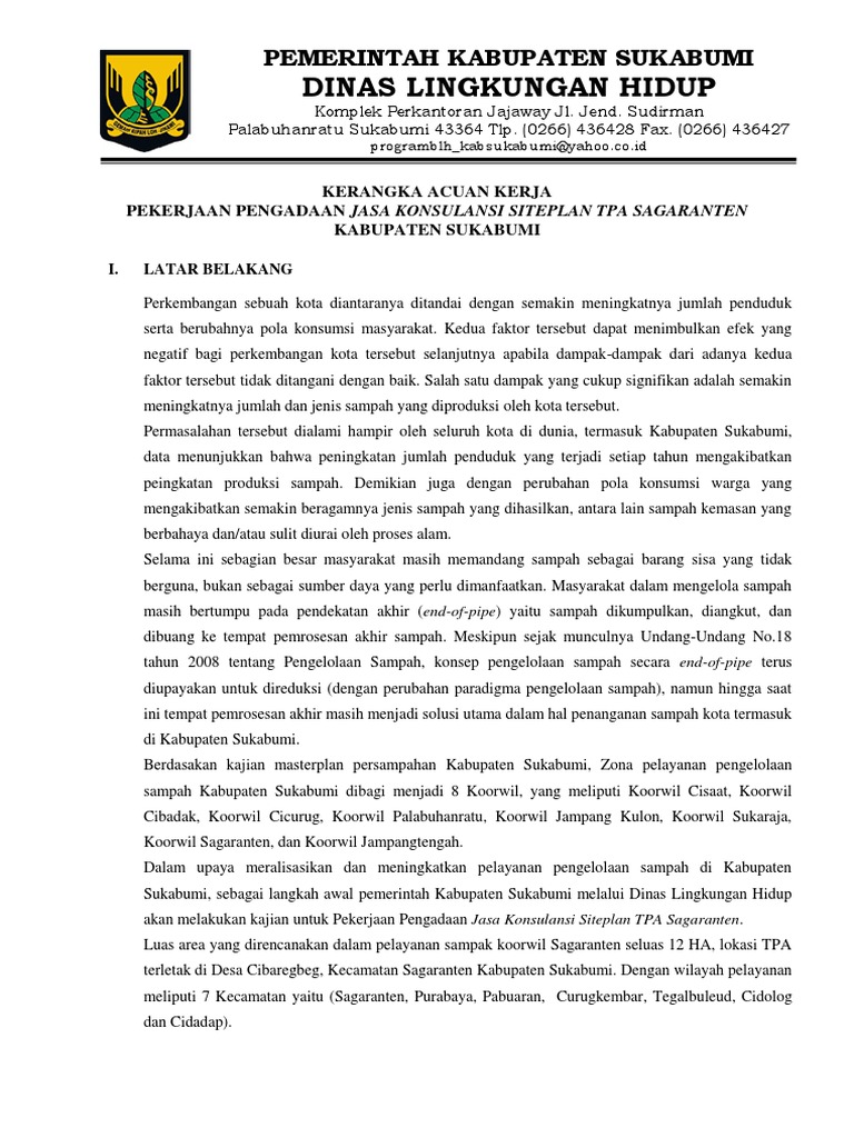 KAK Siteplan TPA SGR PDF | PDF