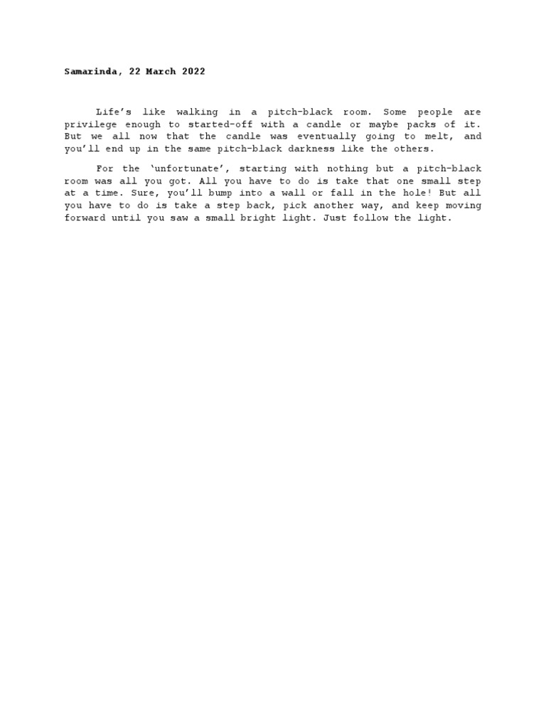 Pitch Black Room | PDF