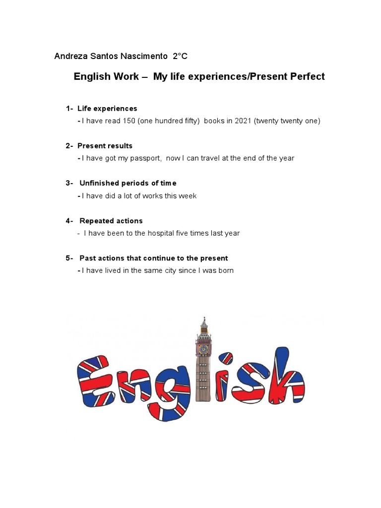 English Work | PDF | Wellness