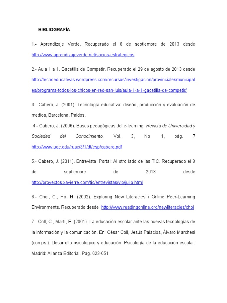 BIBLIOGRAFÍA Hasta 1.3 | PDF | Tecnología de información y ...