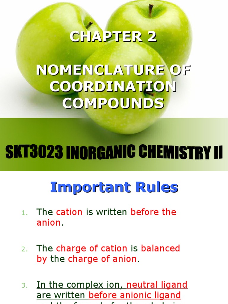Topic 2 | PDF | Coordination Complex | Ion
