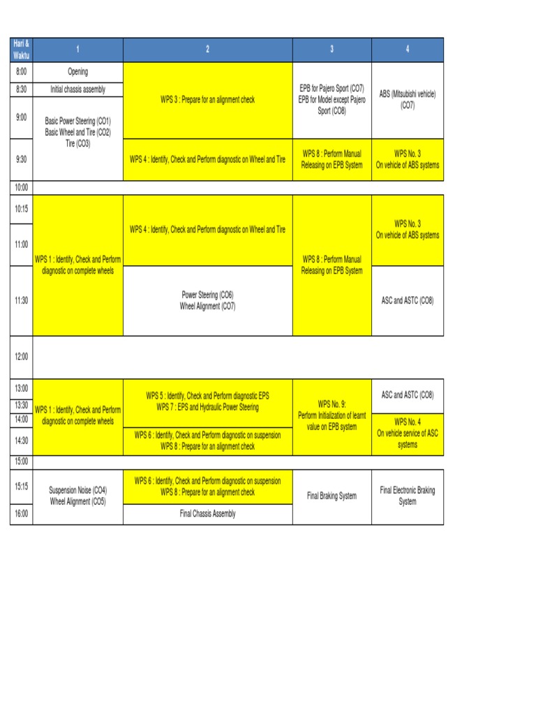 Schedule MSTEP 2 CHASSIS | PDF | Four Wheel Drive | Airbag