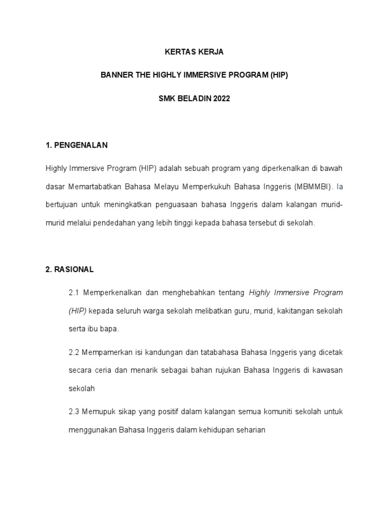 Kertas Kerja Banner | PDF