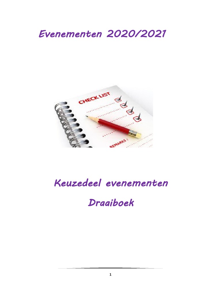 Draaiboek-evenementen 2 | PDF