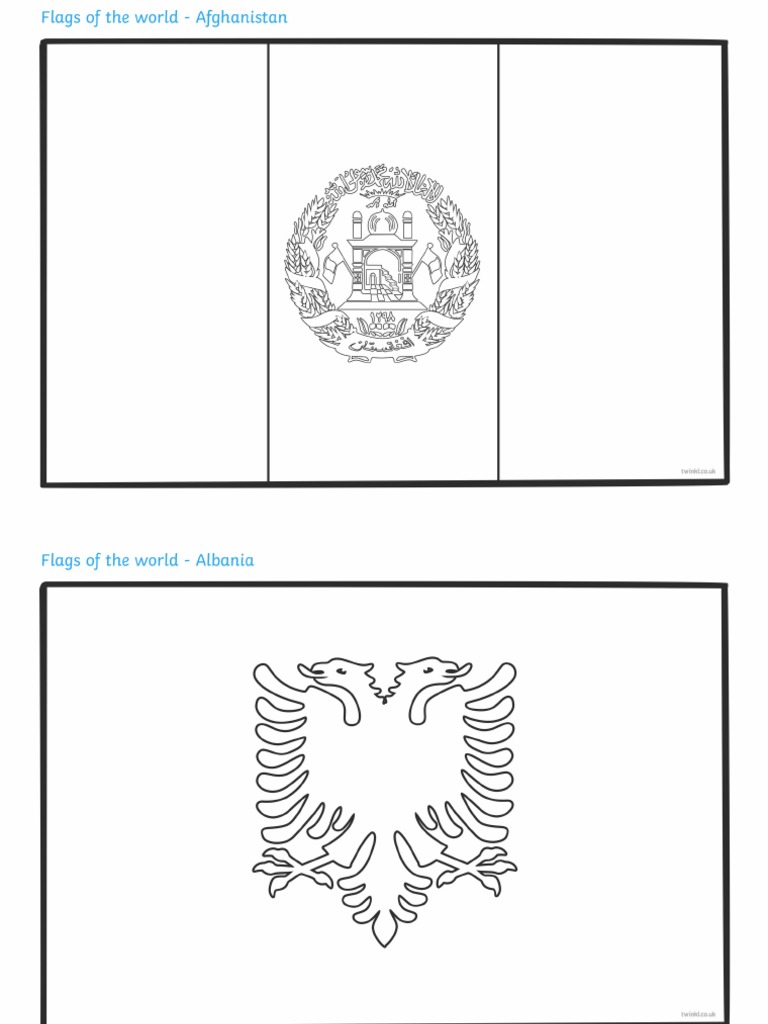 Flags of The World Colouring Sheets | PDF