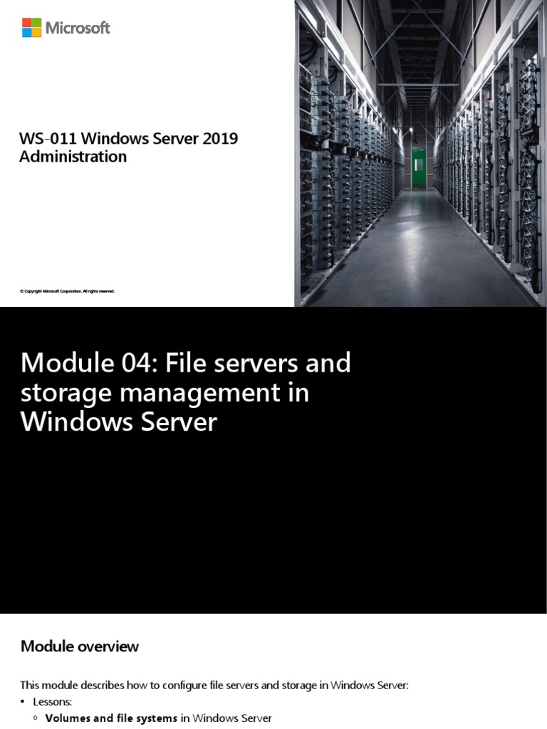 WS-011 Windows Server 2019 Administration | PDF | File System | Computer File
