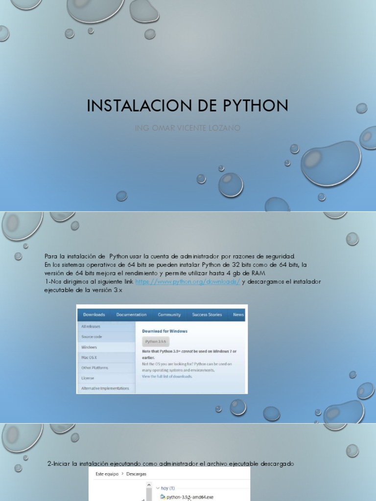 Instalacion_de_Python | PDF | Python (lenguaje de programación) | Programación