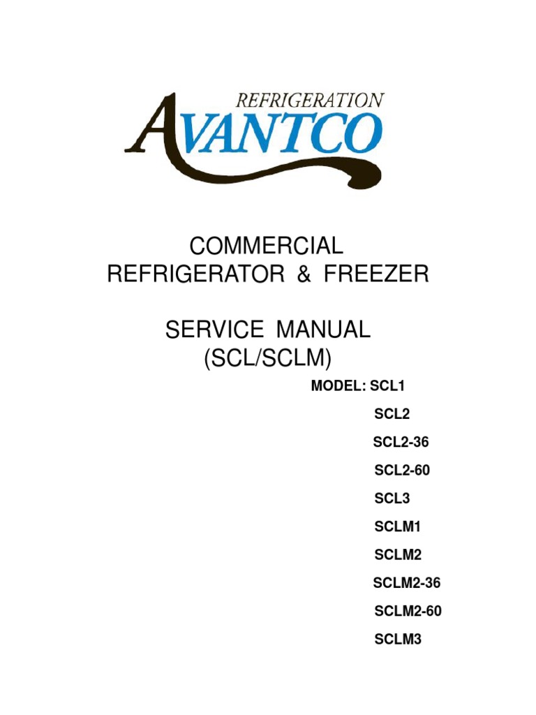 SCL SCLM Series Servicemanual | PDF | Refrigerator | Mechanical Engineering