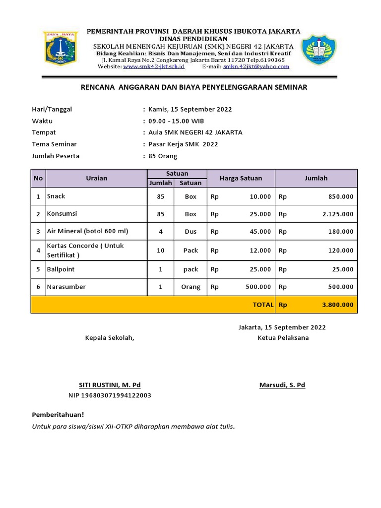 Rab Penyelenggaraan Seminar | PDF