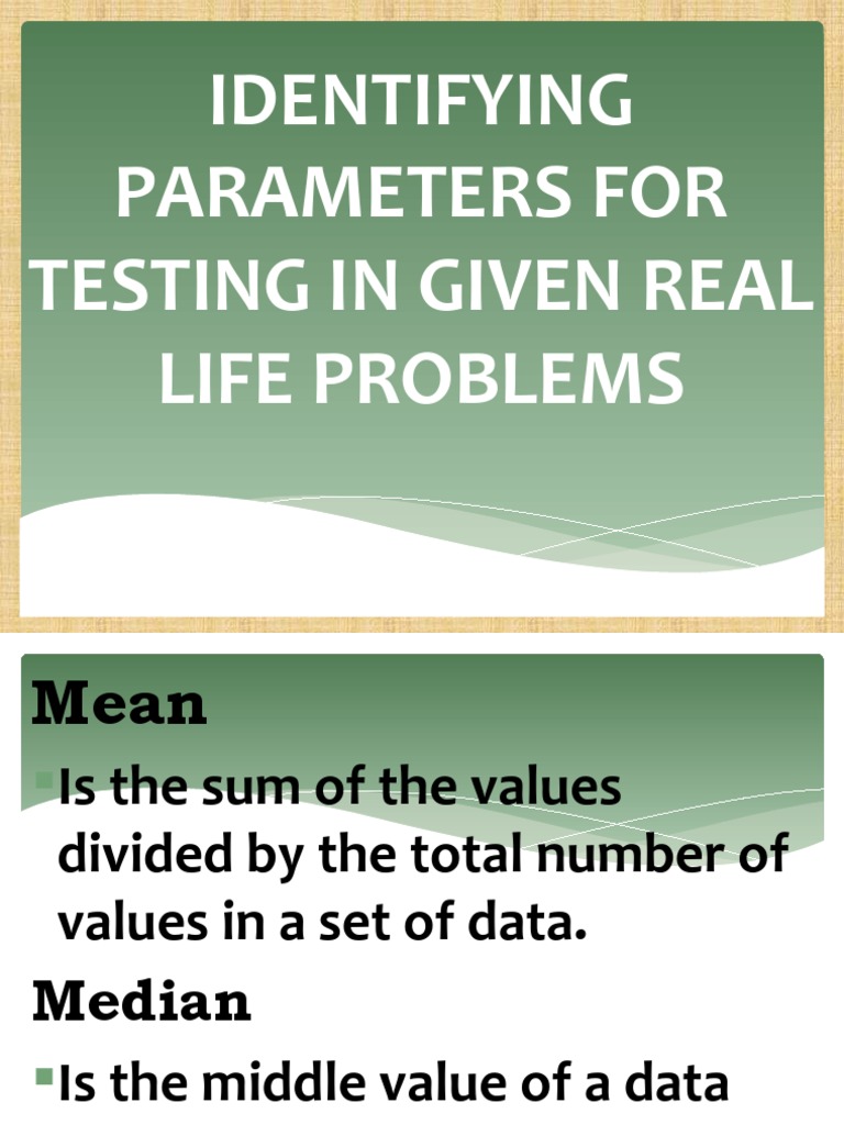 Identifying Parameters For Testing in Given Real Life | PDF
