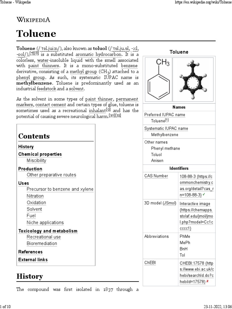 Toluene Pdf