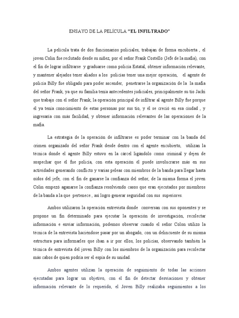 Ensayo de La Película | PDF