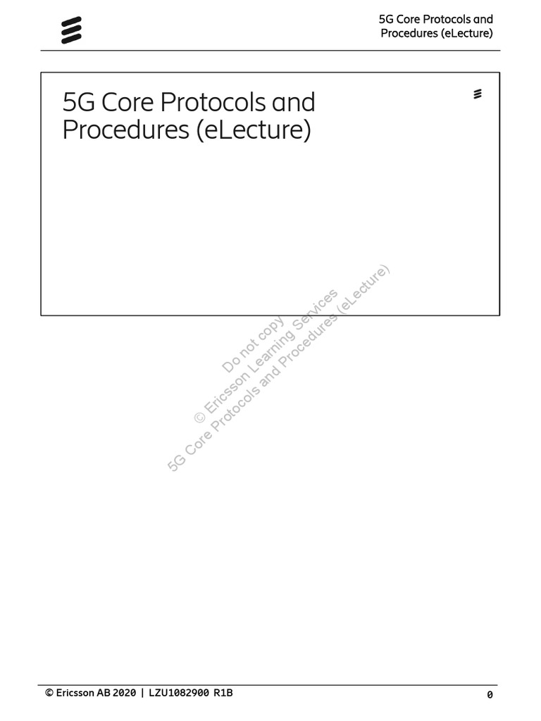 5G Core Protocols eLecture | PDF | Customer Premises Equipment ...