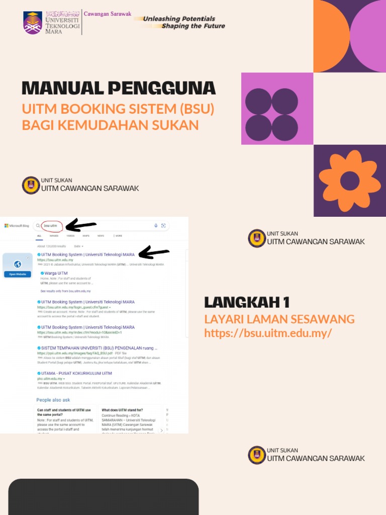Manual Pengguna Kemudahan Sukan | PDF