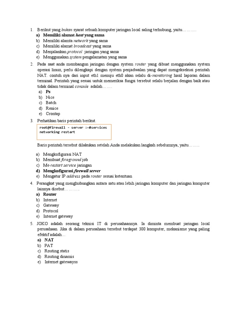 Soal Bab I Aij Xii-1 Nat | PDF