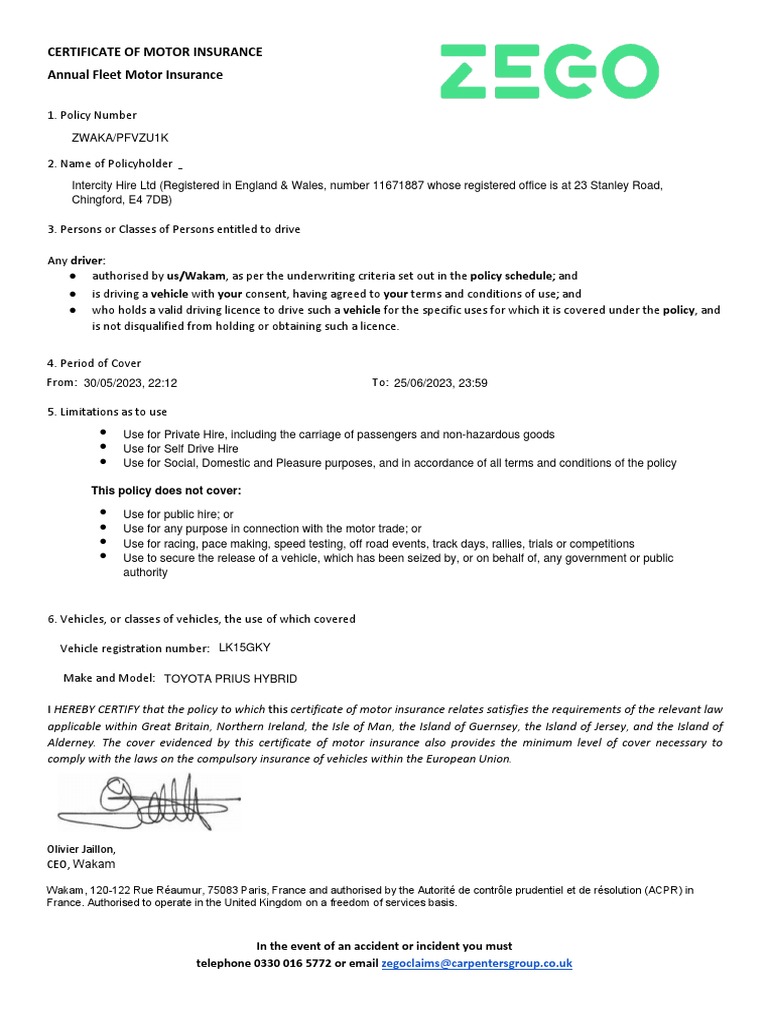 Fleet Motor Insurance Details | PDF | Vehicle Insurance | Insurance
