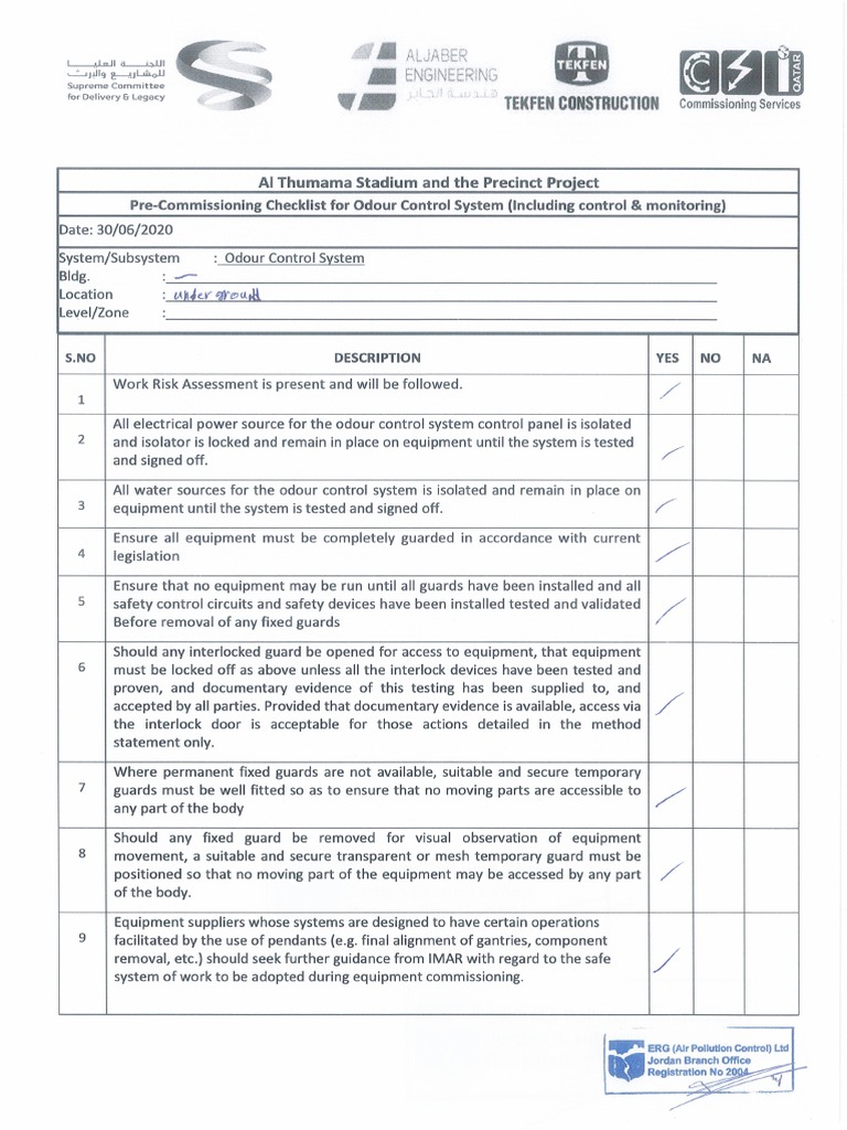 AJ5619 - Installation & Pre-Commissioning Report | PDF | Specification ...