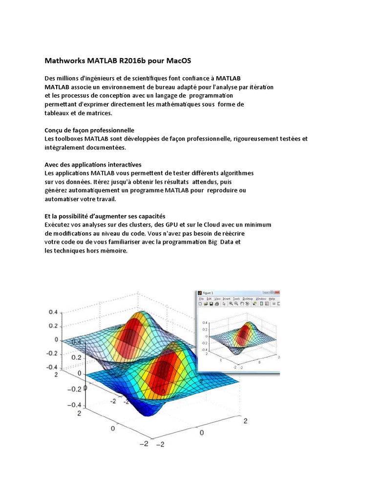 Mathworks MATLAB R2016b Pour MacOS | PDF