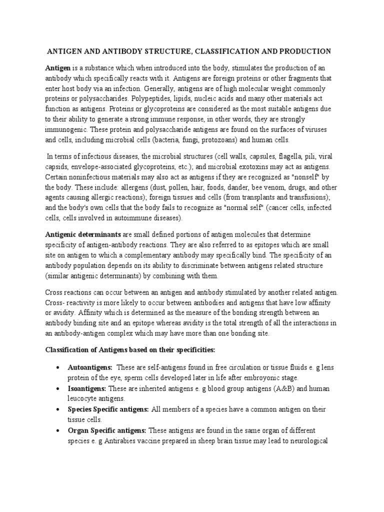 Antibody Structure Pdf Antibody Antigen
