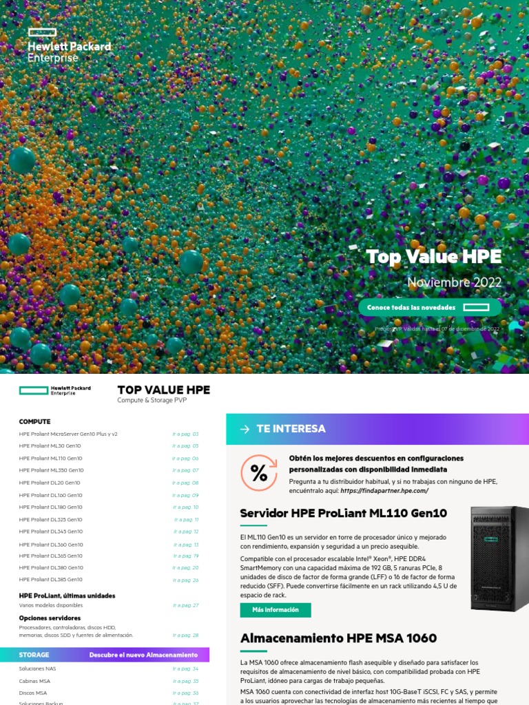 HP Top Value Servidores | PDF