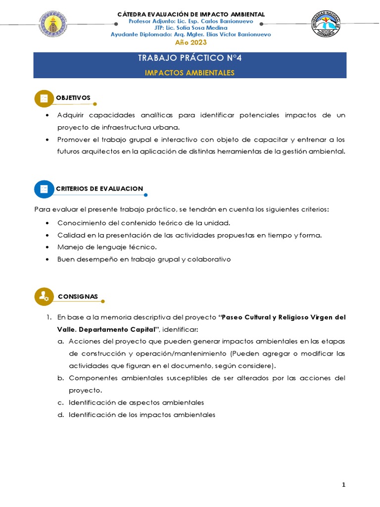 TP4 Eia 2023 | PDF | Entorno natural | Evaluación de impacto ambiental