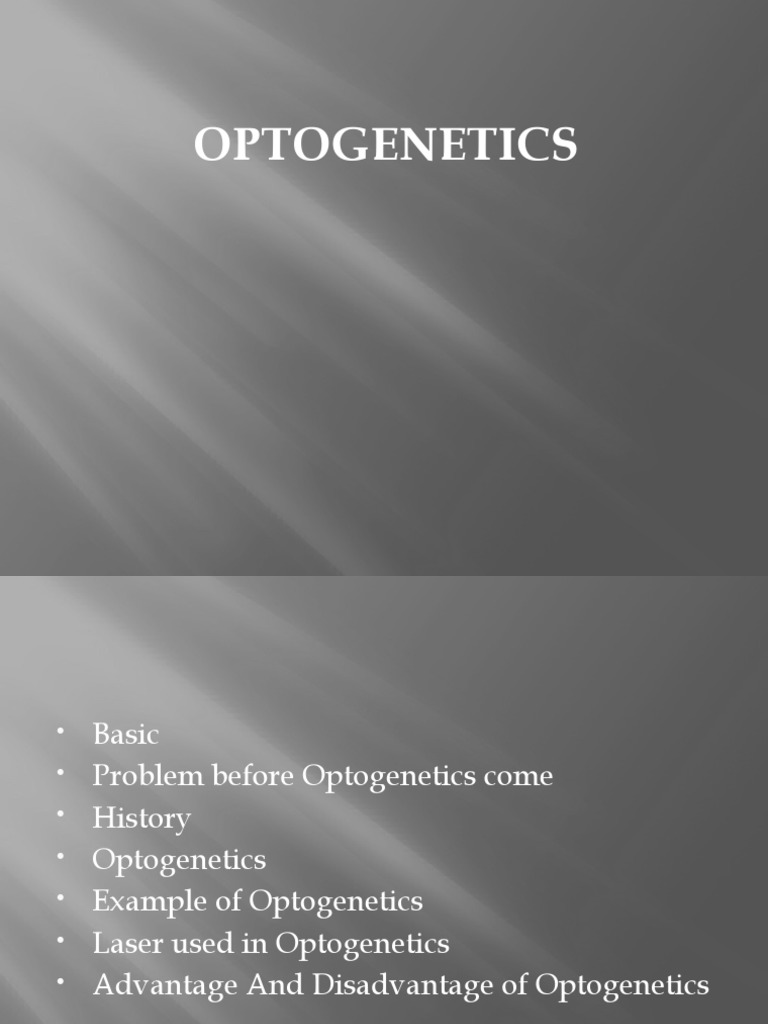 Optogenetics | PDF | Neuron | Neurotransmitter