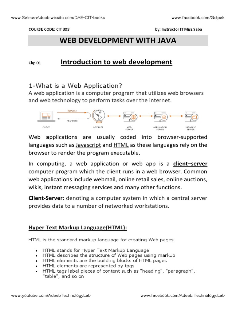 Web Development With Java | PDF