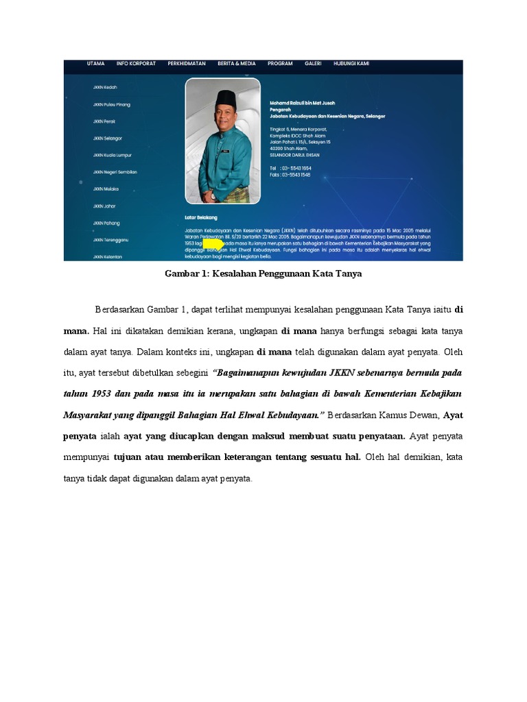 Tugasan 1 Bahasa Melayu | PDF