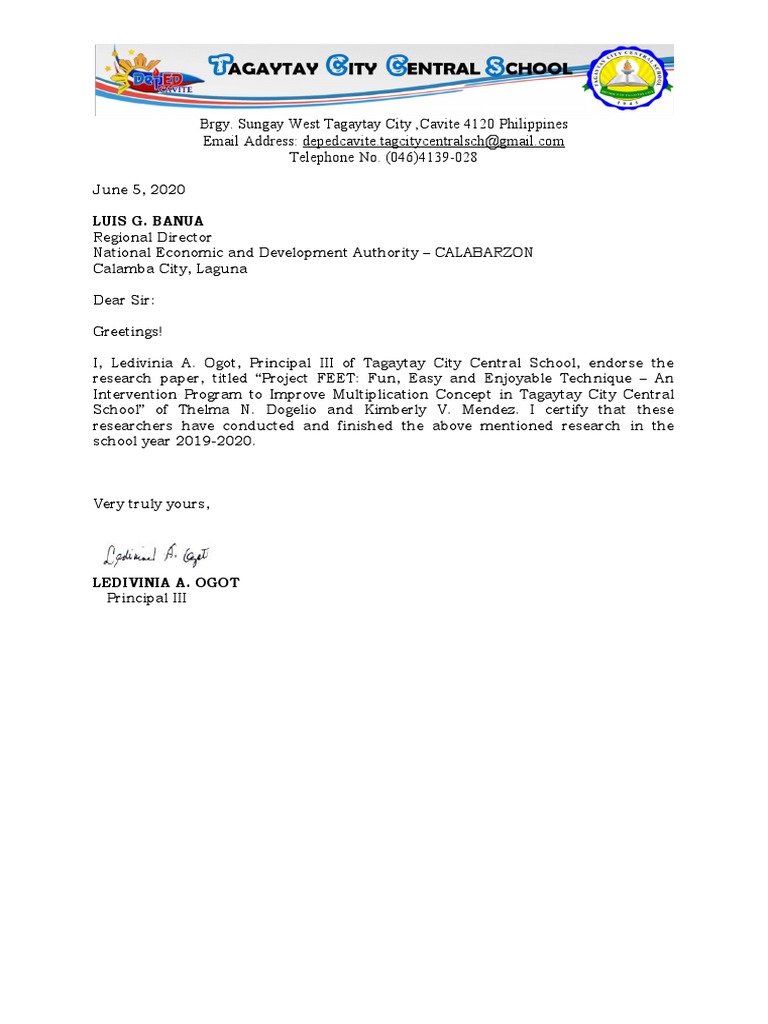 Letter of Endorsement | PDF