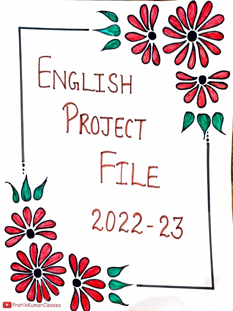 English Project File - Pratik Kumar Classes | PDF