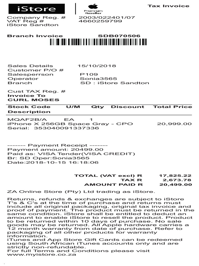 Istore Sandton X 256 | PDF