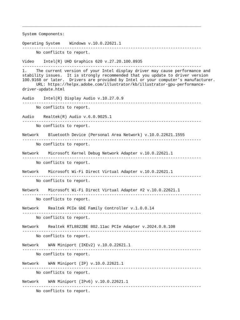 System Compatibility Report | PDF | Device Driver | Computer Hardware