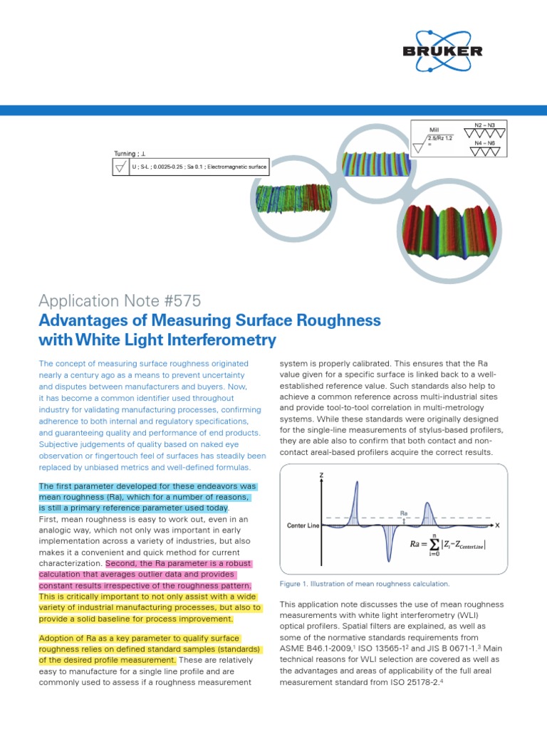 Measuring Surface Roughness with WLI | PDF | Surface Roughness | Image ...