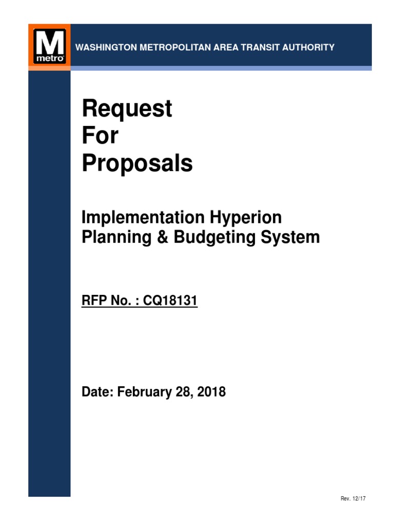 CQ18131 - Implementation Hyperion Planning & Budgeting System | PDF ...