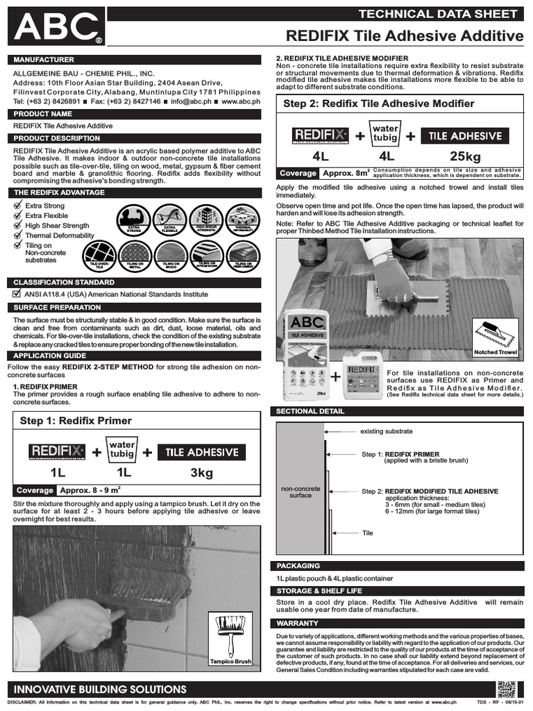 RedifixTechnical Leaflet | PDF